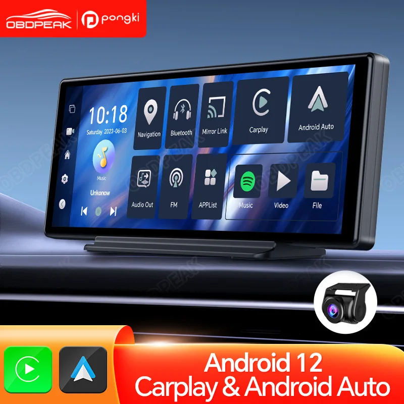 10-26-Android-12-System-Carplay-Monitor-Android-Auto-Car-DVR-1080P-Dash ...