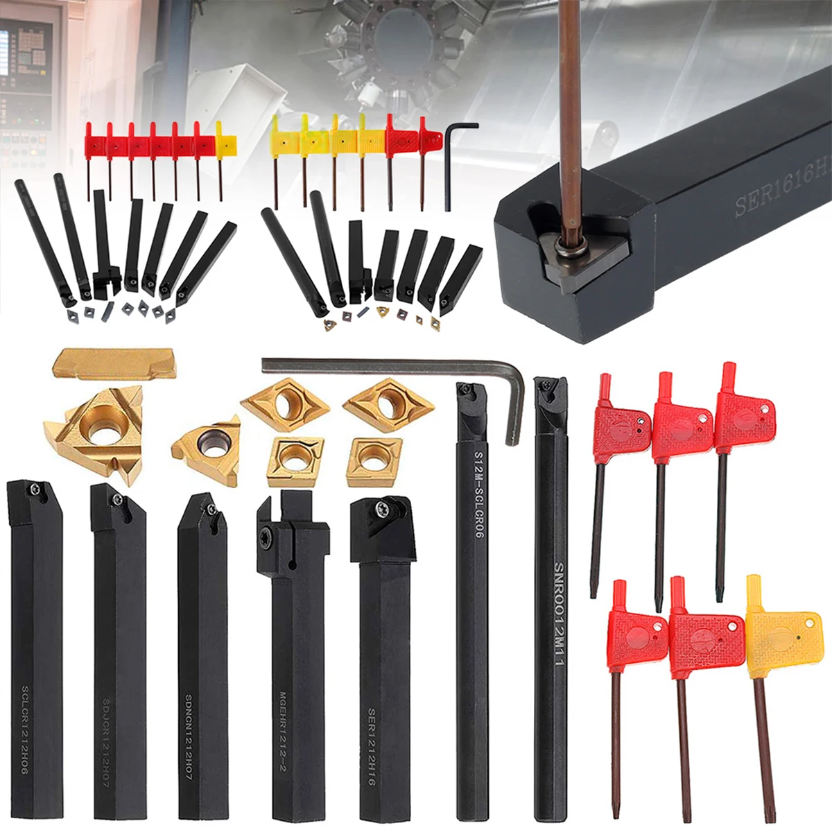 Metal-Lathe-Tools-8-12-16mm-Shank-Lathe-Turning-Tool-Holder-Boring-Bar ...