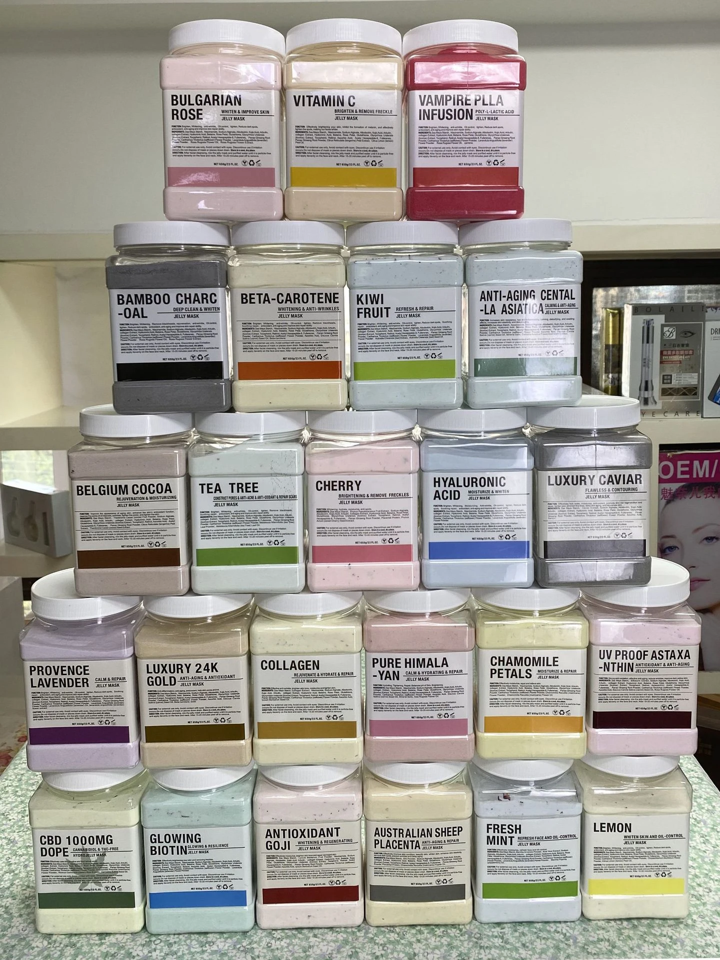 650G Vampire Soft Spa Hydro Jelly Masker Poeder Anti Aging Fleuren Peel Off Diy Gezichtsmasker ...