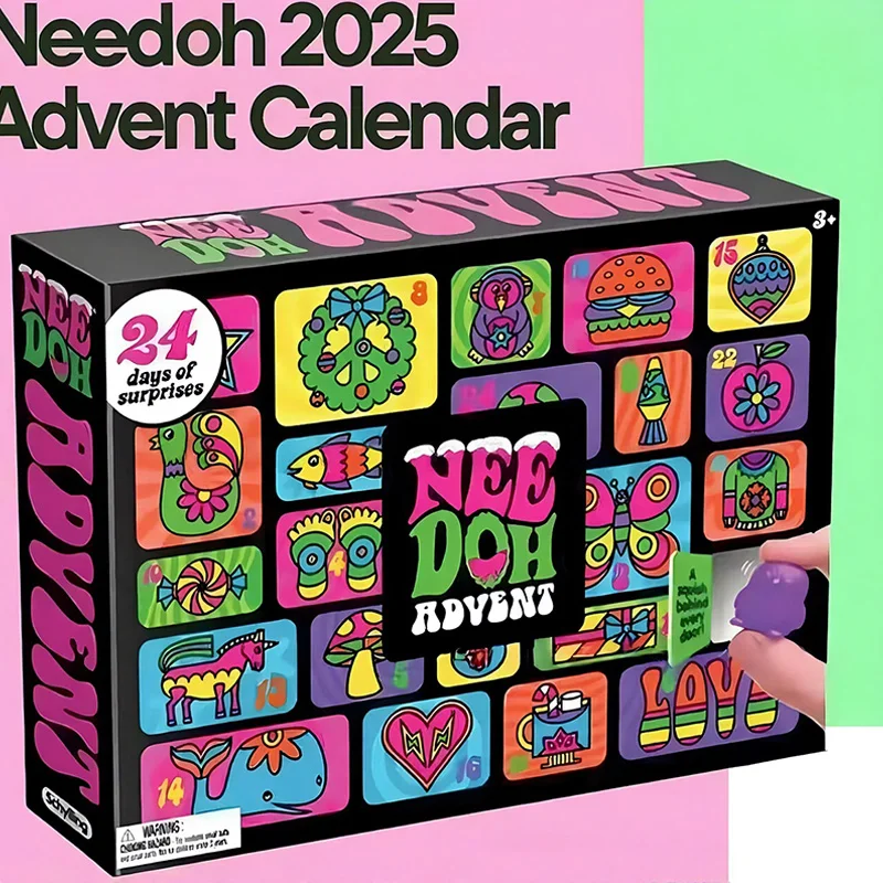 Christmas 2025 Nee Doh Advent Calendar Gift 24 Day Countdown New Year ...