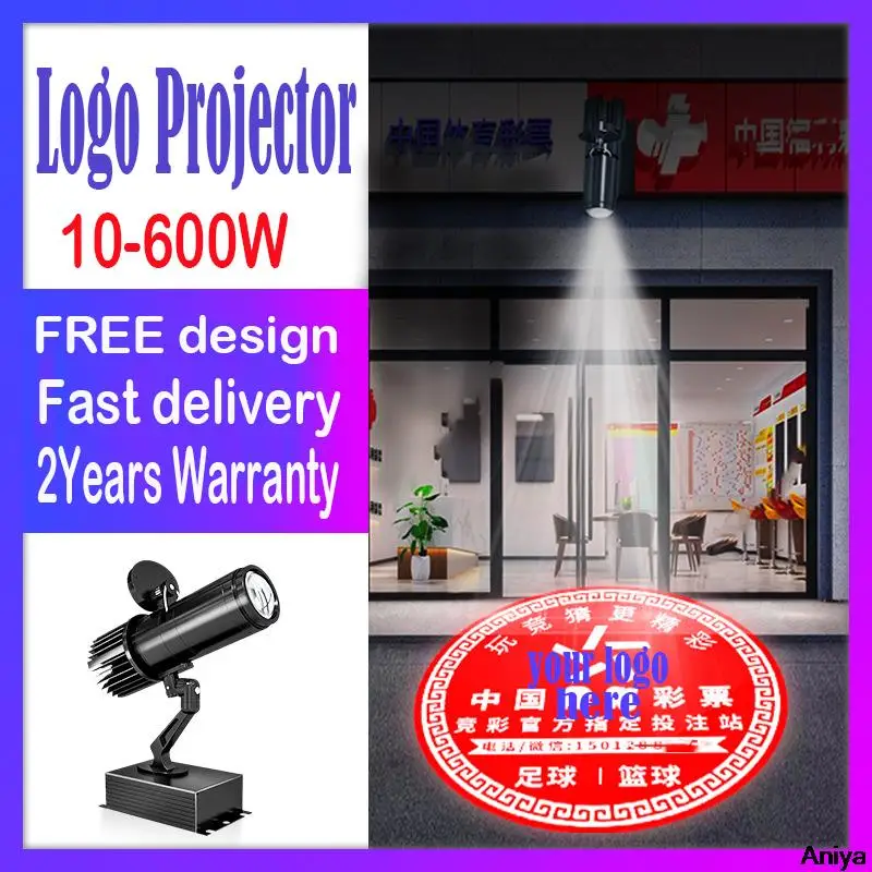 로고 프로젝터 광고 조명 Ip65 방수 프로젝터 15w 25w 35w 실외 프로젝션 램프 고보 로고 프로젝터 사인 디스플레이