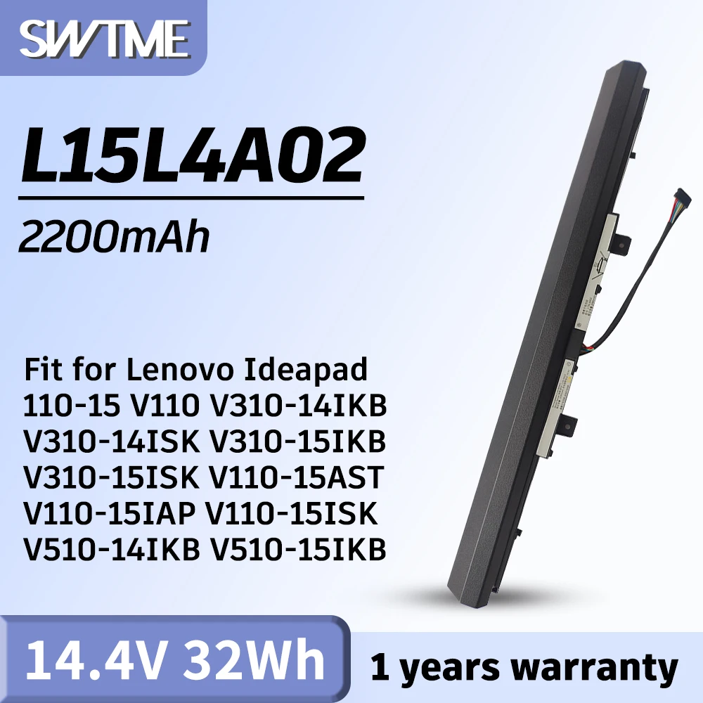 L15L4A02 L15S4E02 Laptop Battery for Lenovo IdeaPad V110 V110-15ISK ...