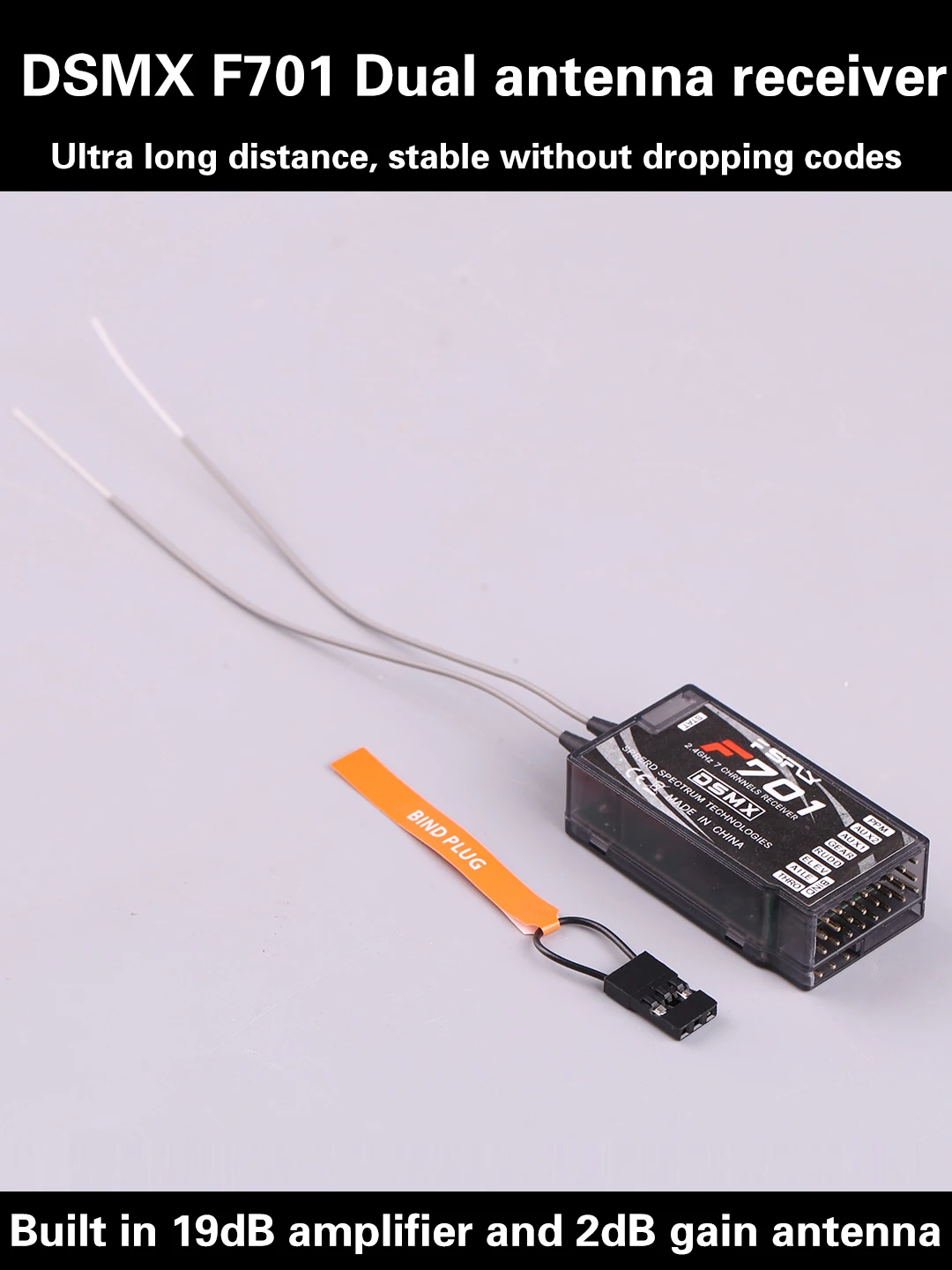 PPM-2-4GHz-7CH-DSM-DSM2-Spread-F701-Receiver-For-JR-Spektrum-RC-Remote ...