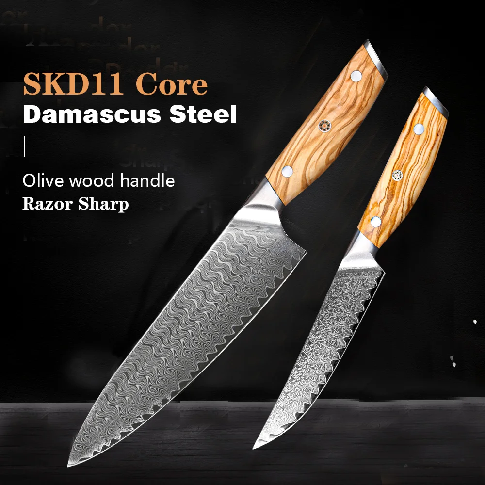 Chef-Kitchen-Knife-Set-Damascus-Steel-Chef-Utility-Knives-Olivewood ...