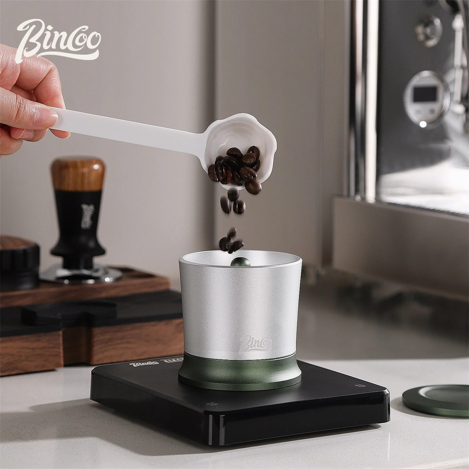 BINCOO Coffee Dosing Funnel Aluminum Alloy Magnetic Dosing Shaker Fit ...