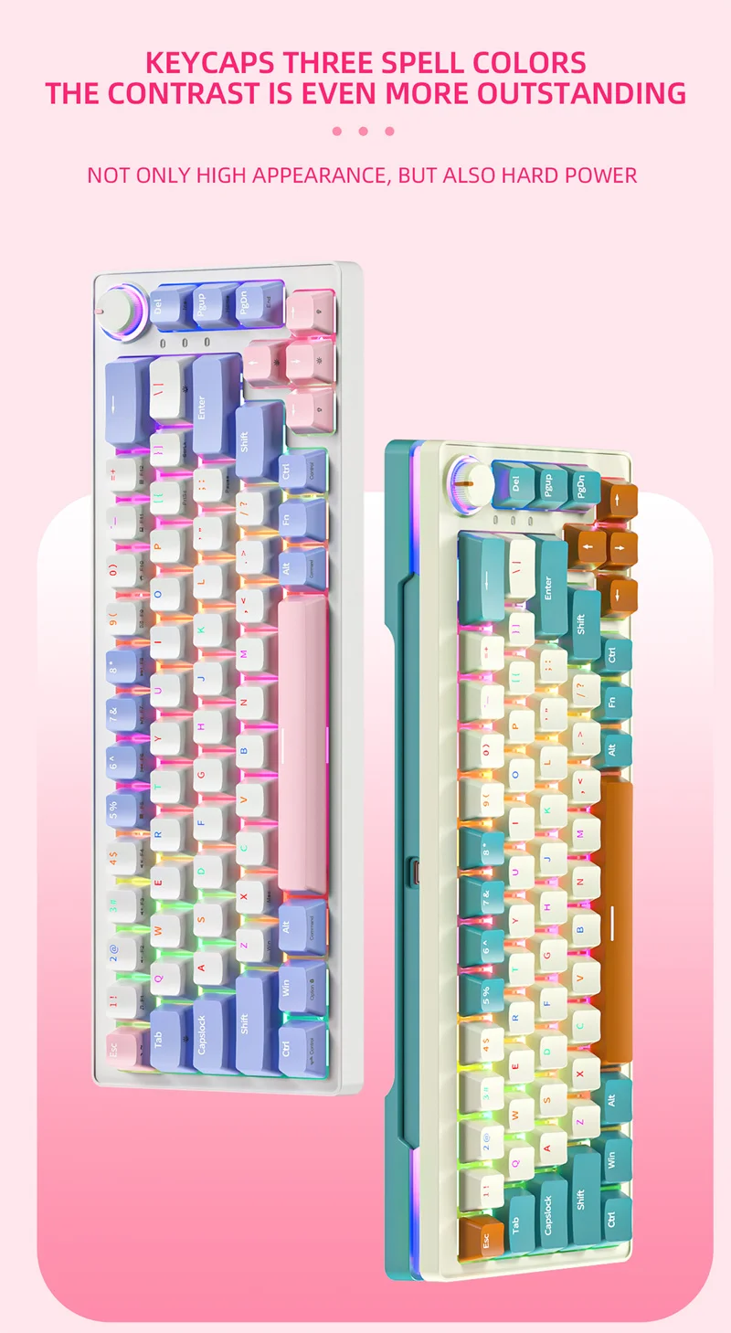 ZIFRIEND ZA68 Pro 68 Keys 3 Modes Hot Swappable Mechanical Keyboard ...