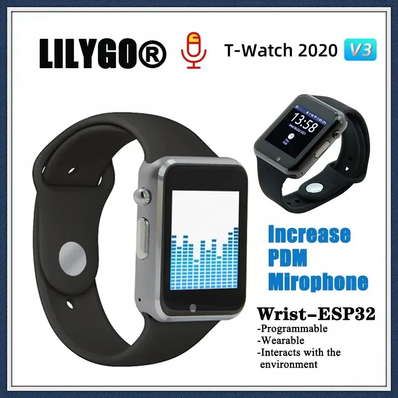 LILYGO-T-Watch-2020-V3-ESP32-Programmable-Watch-Microphone-IPS-Touchable-With-WIFI-Bluetooth ...