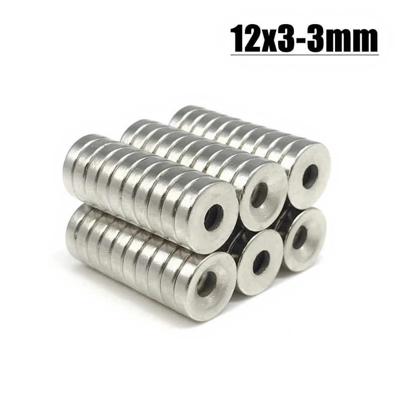 2-10-20-50-100-200-500-1000pcs-12x3-hole-3MM-Ring-Round-Neodymium ...