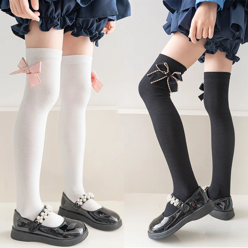 Lolita-Kids-Girls-Stocking-Sock-Princess-Bow-Knee-High-Long-Sock-for ...