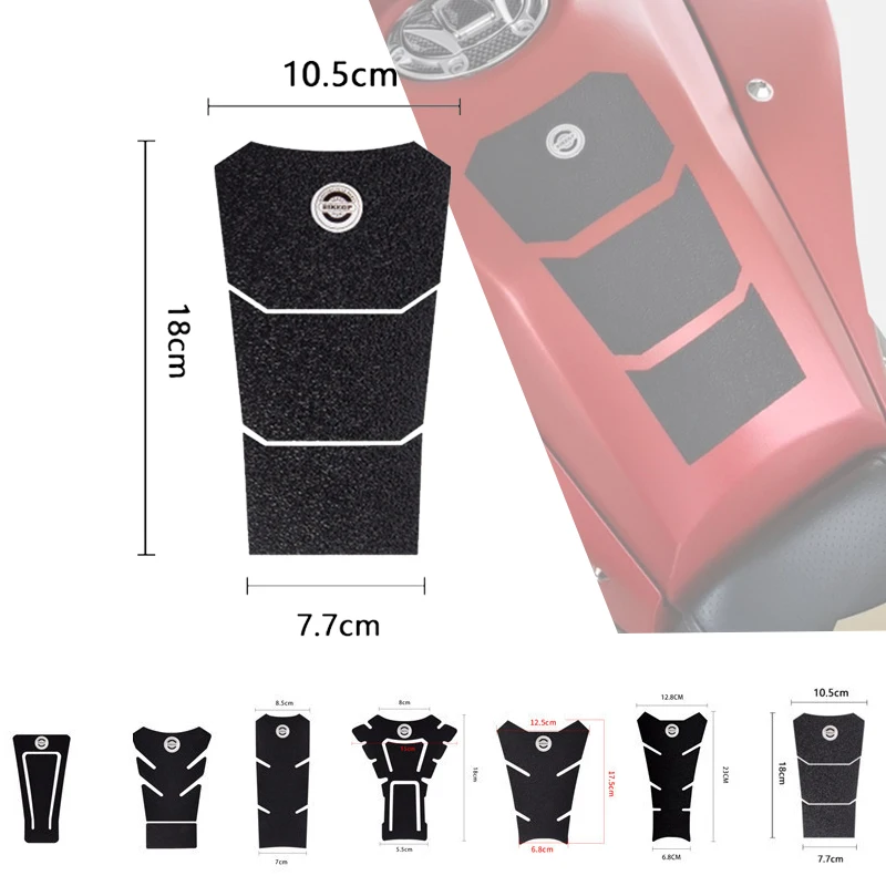 Black Easy Matching Motorcycle Gas Fuel Tank Protector Pad Cover Decal ...