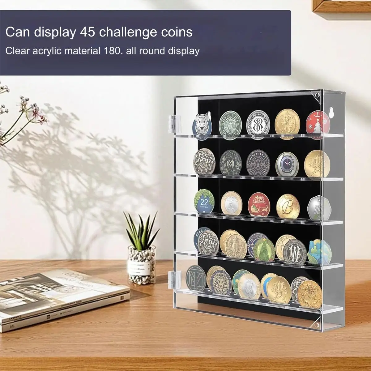 Acrylic-Round-Coin-Box-Transparent-Plexiglass-Display-Box-Gold-Coin ...