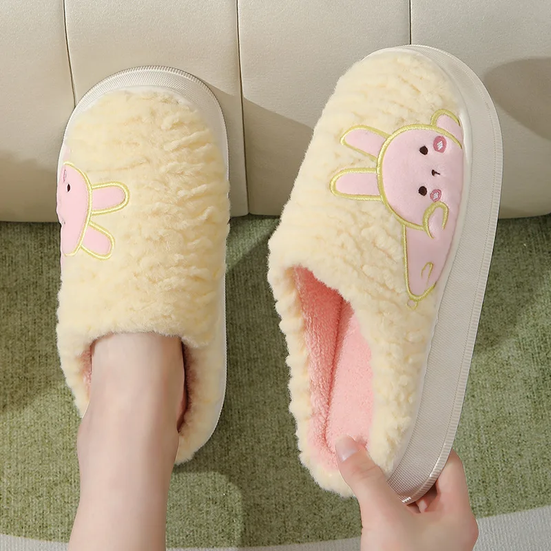 Lovely-couple-s-warm-cotton-slippers-Little-Rabbit-Style-Anti-slip ...
