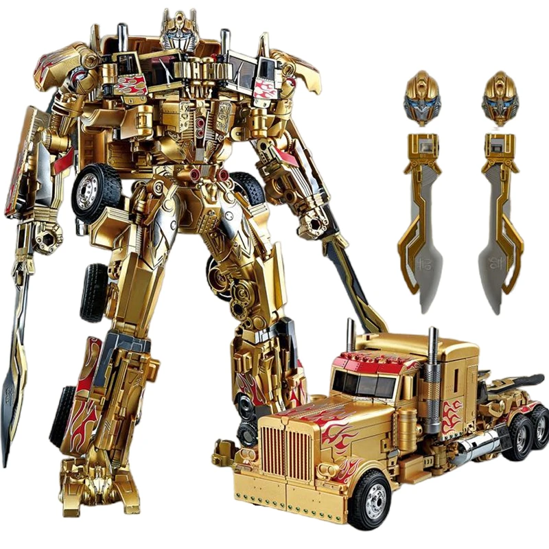 30CM-Transformation-Gold-Robot-Toys-Optimus-Prime-Alloy-Star-Commander ...