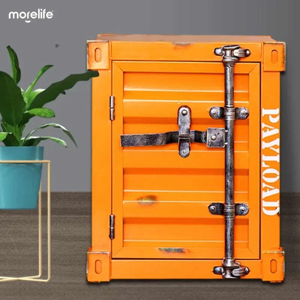 Industrial-Style-Nightstand-Container-Locker-Bedside-Table-Decoration ...