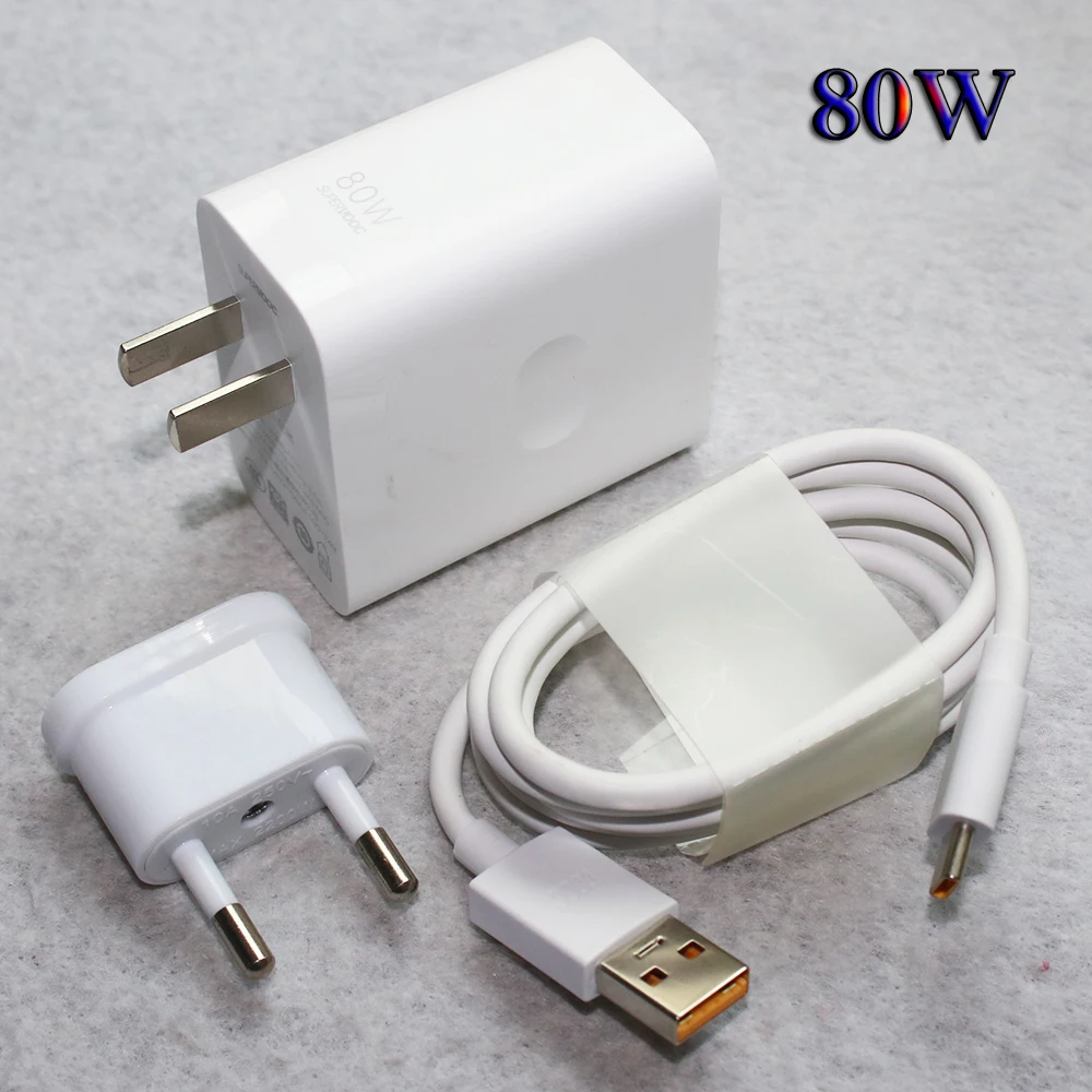 For-OPPO-X5-Pro-Charger-80W-Super-VOOC-USB-Charging-Adapter-100CM-Type ...