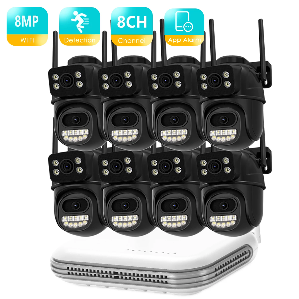 BESDER-Sistema-inal-mbrico-de-videovigilancia-Kit-de-8-canales-NVR-HD ...