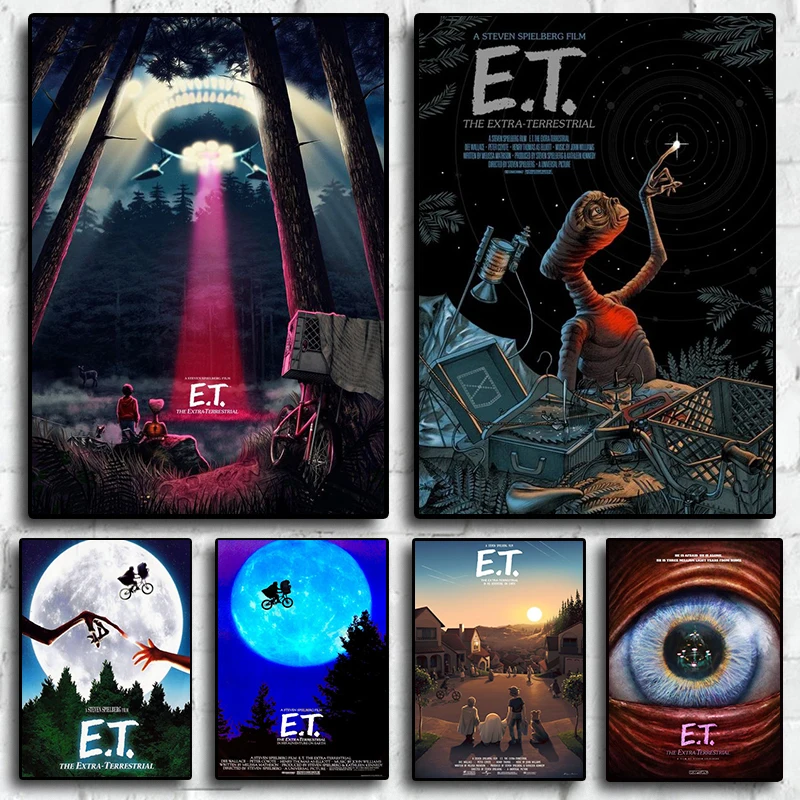 Pel-cula-e-T-the-Extra-terrestre-80s-Retro-Wall-Art-Decoration-Posters ...