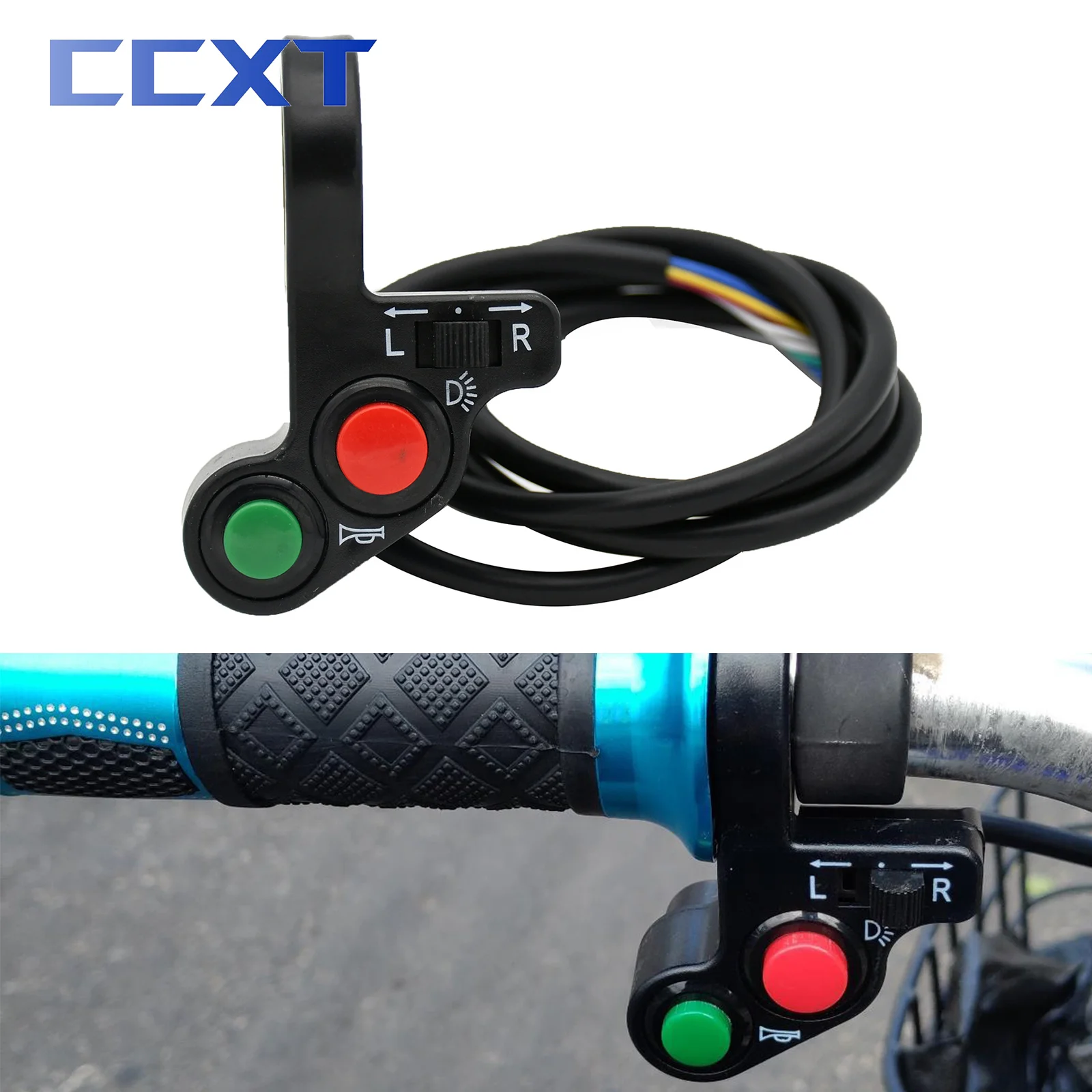 Motorcycle Bike Scooter Switch Horn Turn Signals ON/OFF Button Light ...