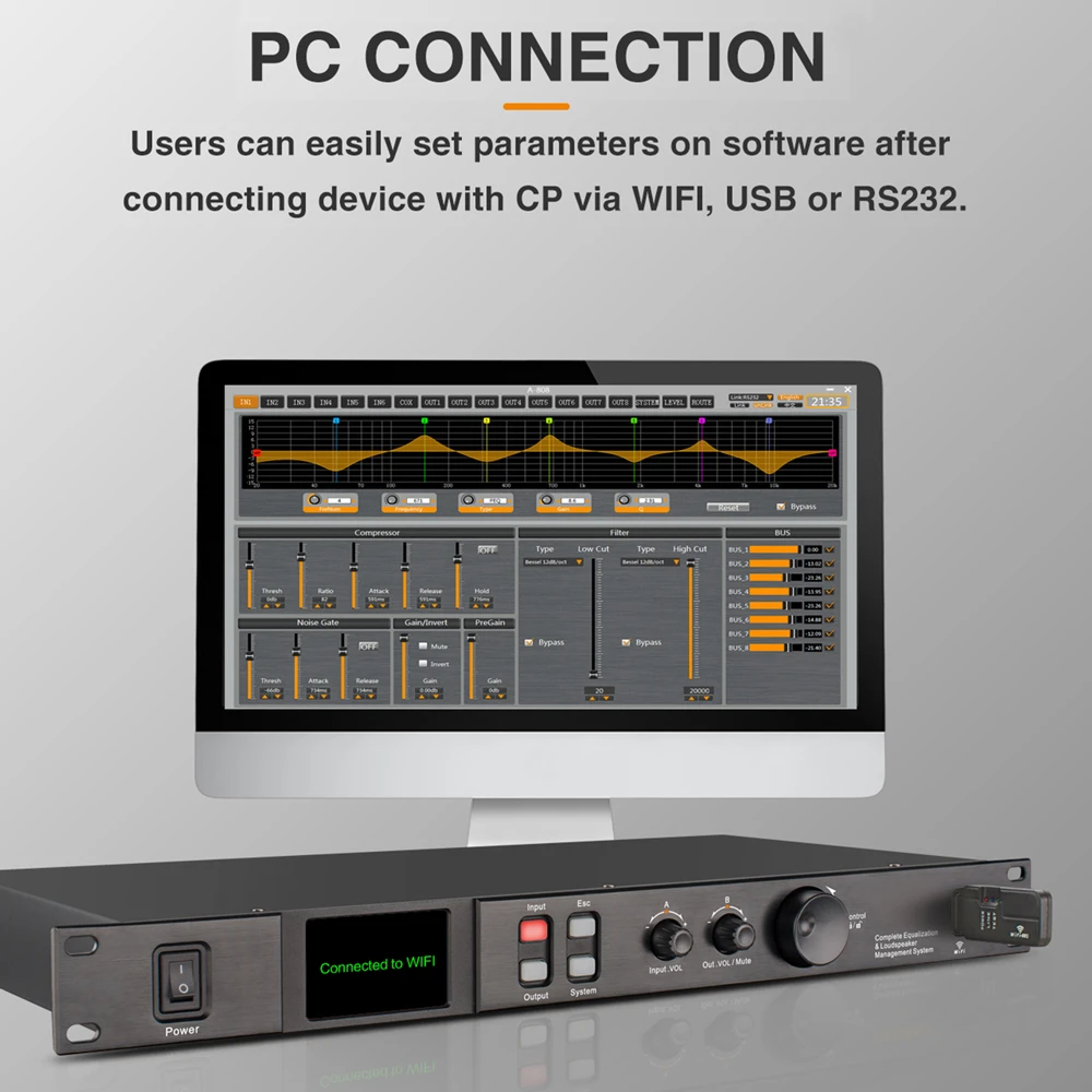 Shenndare A808 8 In 8 Out Professional Digital Audio Processor With ...