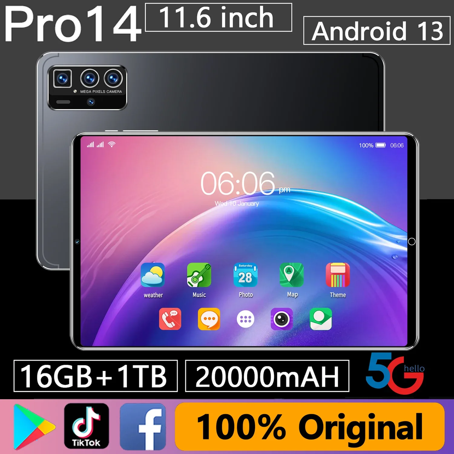 Tableta-Pro-14-versi-n-Global-dispositivo-con-Android-13-2024-pulgadas ...