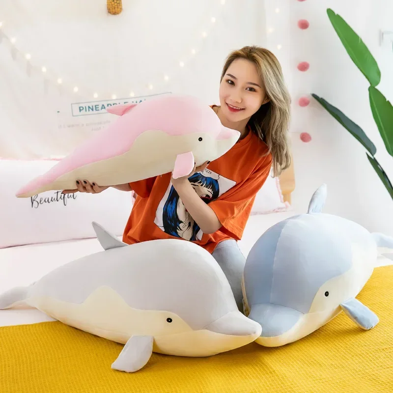 Dolphin-Plush-Toy-Stuffed-Doll-Kids-Gift-Sea-Ocean-Fish-Cartoon-Animal ...