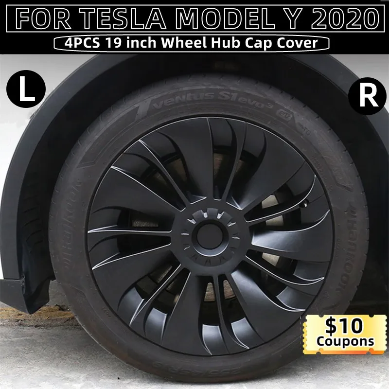 4pcs For Tesla Model Y 19 Inch Hubcap Performance Replacement Wheel Cap ...