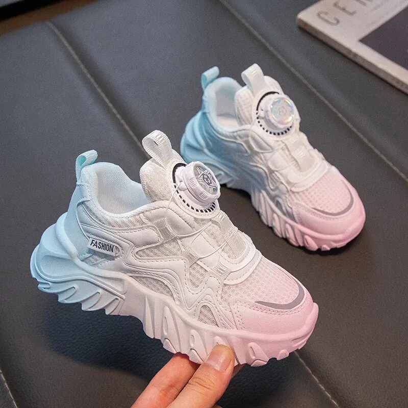 Children-Sport-Shoes-Girls-Small-White-Shoe-Rotation-Buckle-School ...