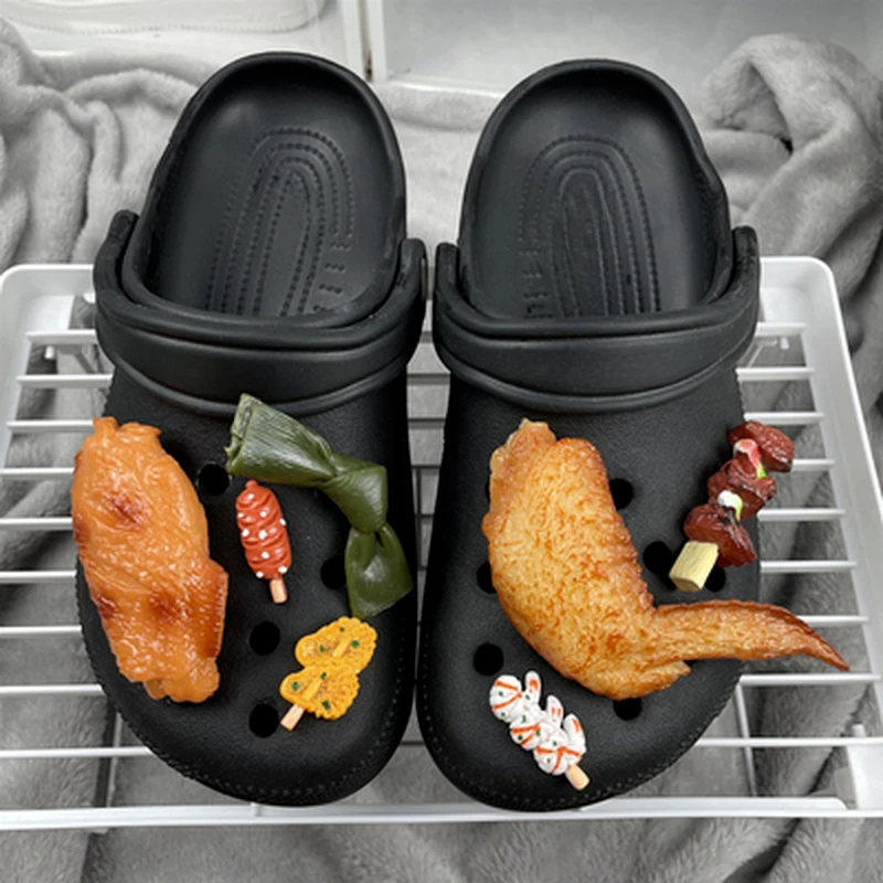 Bundle-Quality-Charms-for-Crocs-DIY-Cartoon-Food-Chicken-Wings-Shoe ...