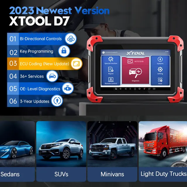 [Popular product] XTOOL D7: The Comprehensive Diagnostic and ECU Coding Tool for Automotive ...