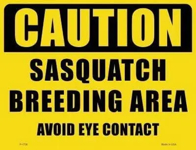 Caution-Sasquatch-Breeding-Area-Vintage-Metal-Tin-Signs-for-Home ...
