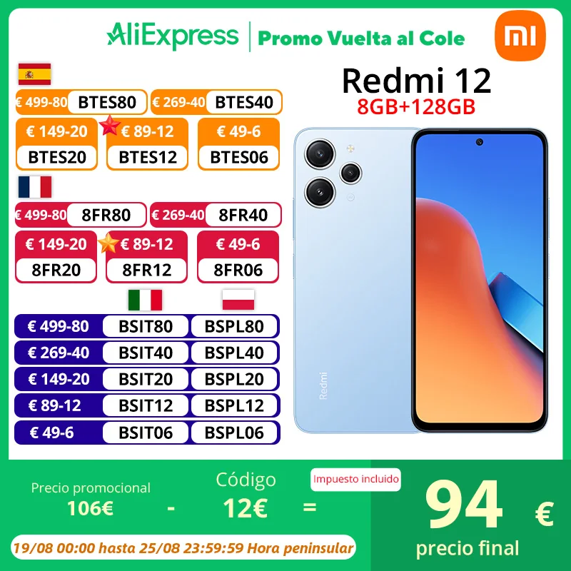 Global-Version-Xiaomi-Redmi-12-Smartphone-IP53-Large-5000mAh-Battery ...