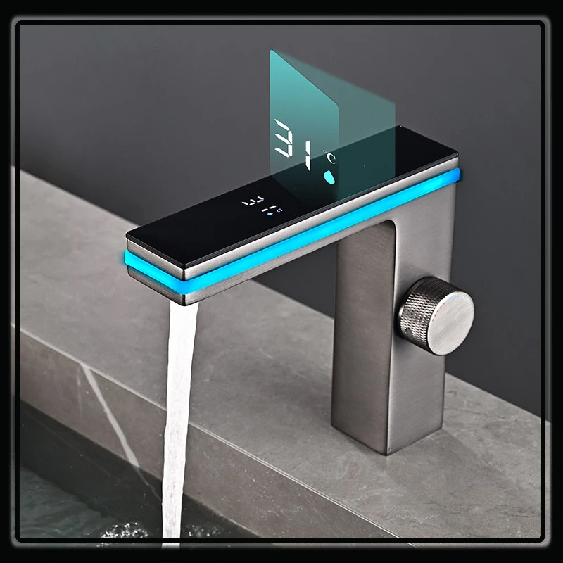 Kitchen-Sink-LED-Faucet-Temperature-Sensing-Basin-Faucet-Digital-Mixer ...