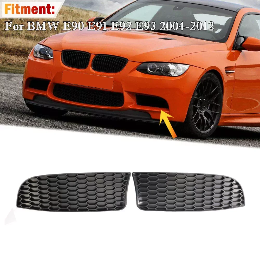 M3 Style Car Front Bumper Lower Fog Light Lamps Grilles Grille ...