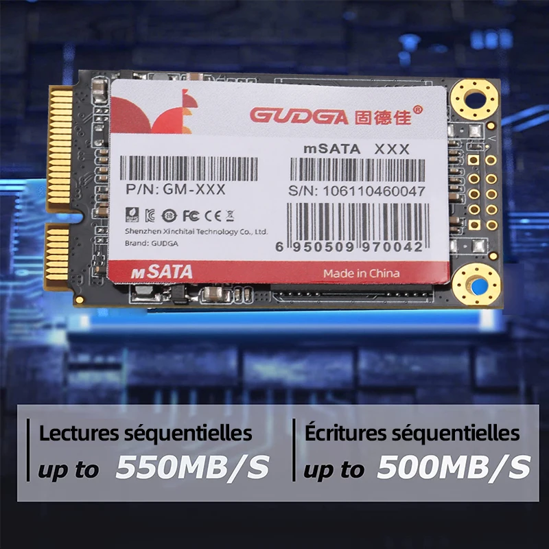 GUDGA SSD, disco duro Mini mSATA SATA3 de 128GB, 64GB/256GB/12GB/2TB ...