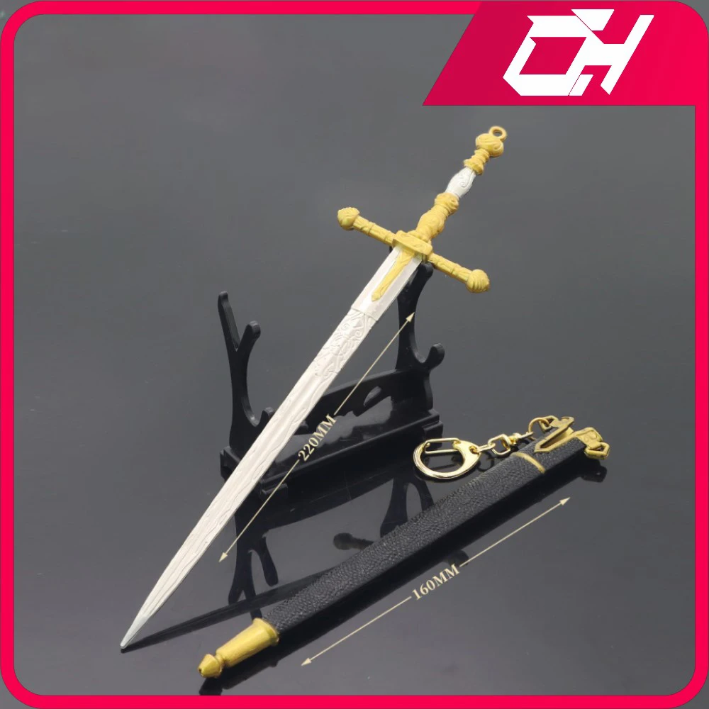 Japanese anime Lordsworn's Straight Sword Game Keychain Swords ...