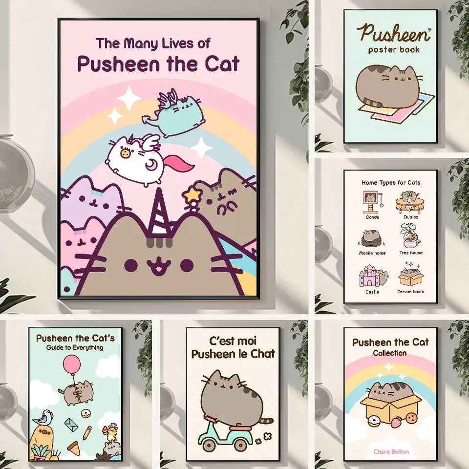 Pusheen Poster Super Fancy Pusheen Cute Pusheen Cat Cat Posters