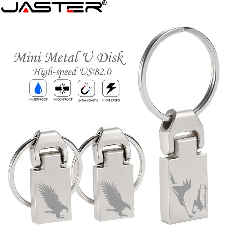 JASTER-Mini-Metal-USB-Flash-Drives-64GB-Silver-Key-Chain-Pen-Drive-32GB ...