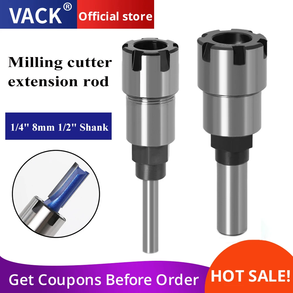 1/4" 8mm 12mm 1/2" Shank Tapered Shank Adapted Router Bit Collet ...