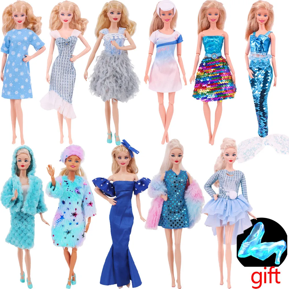 25-Style-Blue-Barbies-Clothes-Dress-Shoes-Fashion-Casual-Outfits-for ...