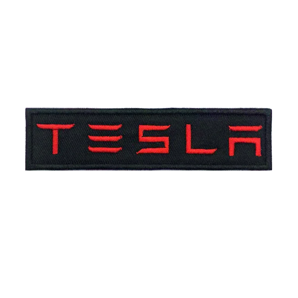 TESLA-Patch-Bordado-Bra-adeira-Gancho-e-Loop-Emblema-Bordado-Ferro-on ...