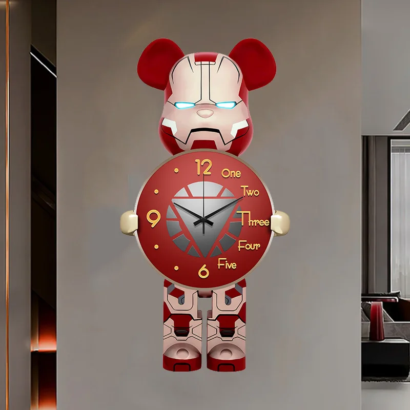 Creative-Violent-Bear-Wall-Clock-Living-Room-Dining-Room-Hanging-Modern ...
