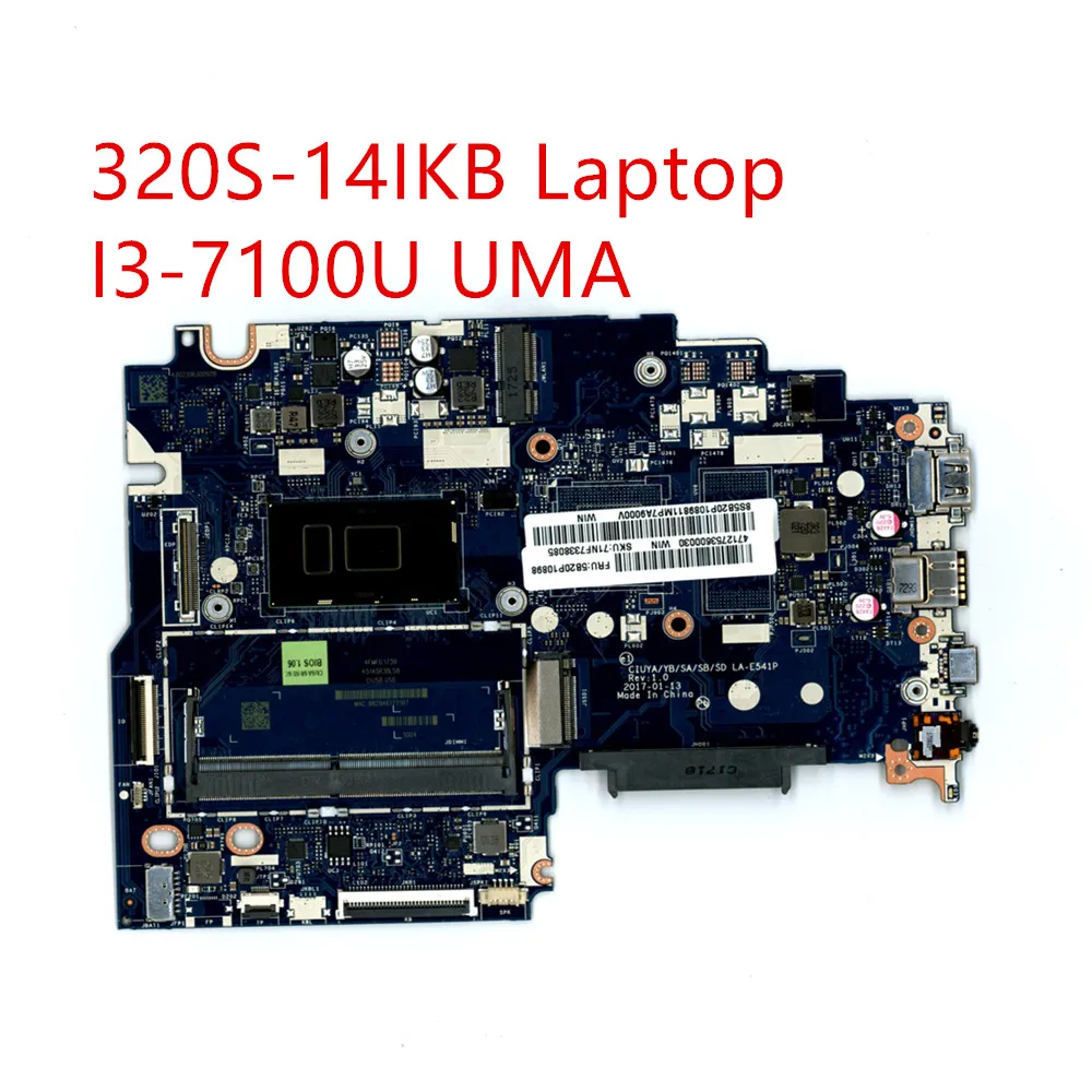 Motherboard For Lenovo Ideapad 320s-14ikb Tablet Mainboard I3-7100u Uma 5b20p10898 - Laptop ...