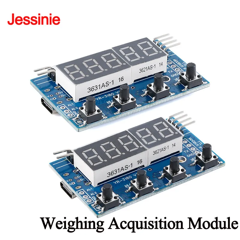 Load Cell AD Weight Pressure Sensor Module LED Display 24-bit Weighing ...