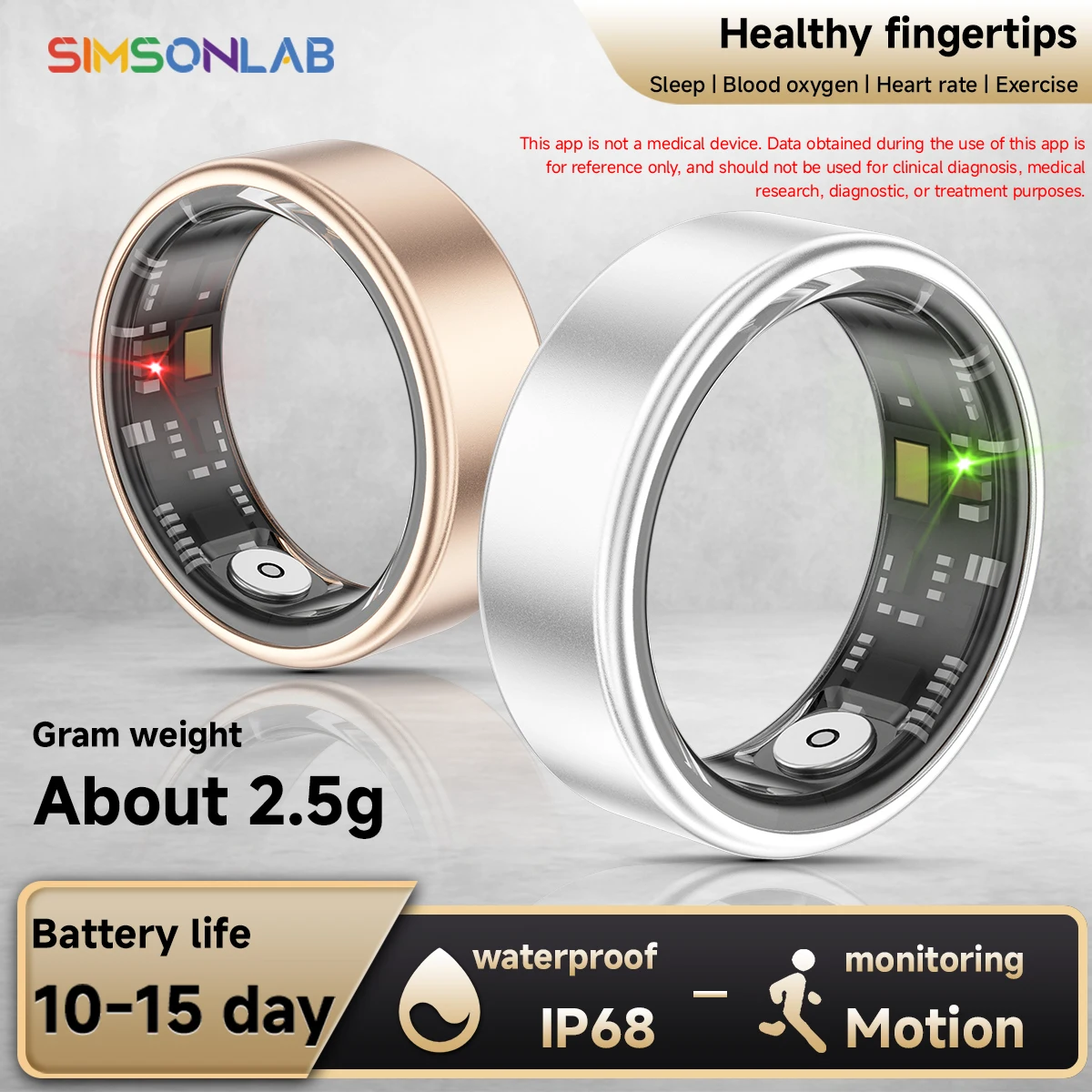 2024-SmartRing-with-Health-Tracking-Long-Battery-Life-Real-Time-Heart ...