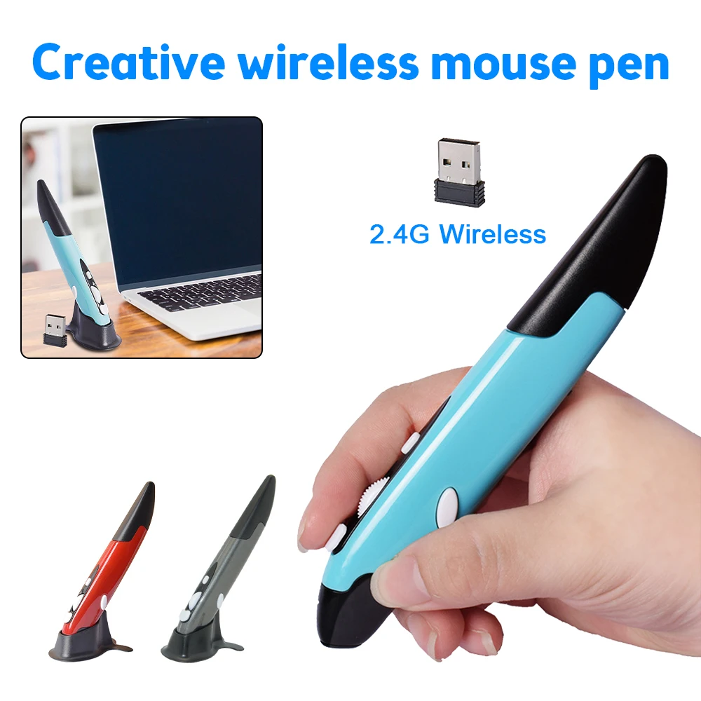 New-2-4G-Wireless-Mouse-Pen-Creative-Vertical-Pen-Shaped-Stylus ...