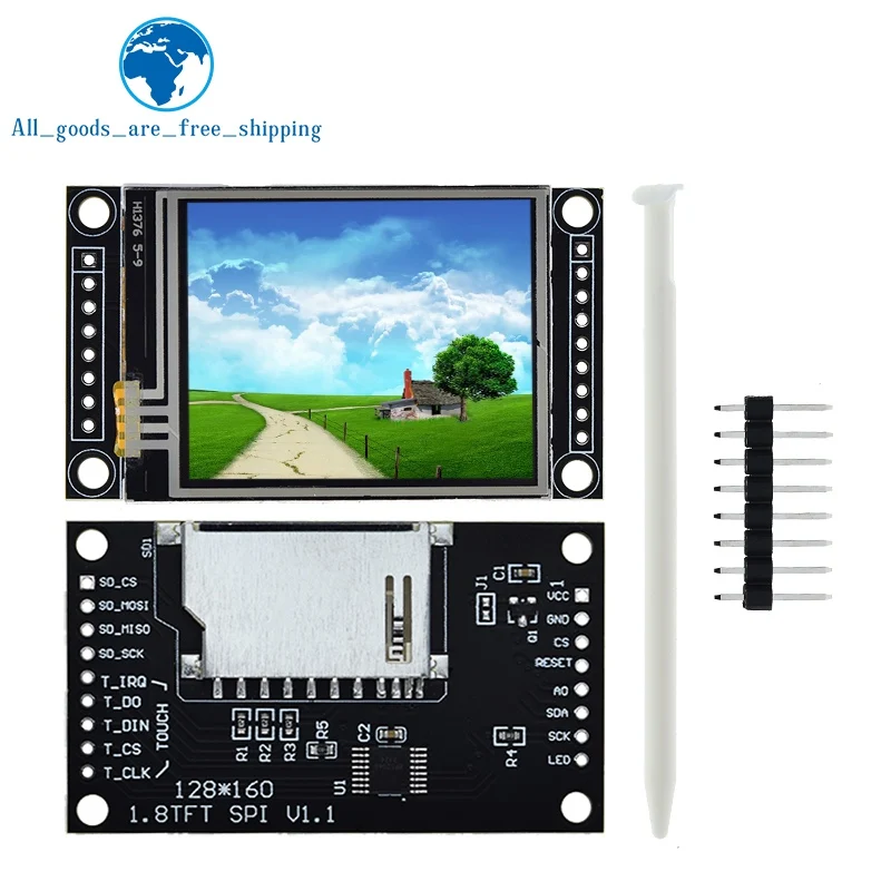 Módulo TFT LCD de 1,8 pulgadas, dispositivo con pantalla táctil SPI ...