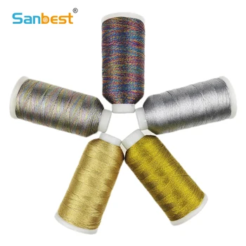 Sanbest 6 Strands Metallic Weaving Thread Shiny Effect Jewellery ...