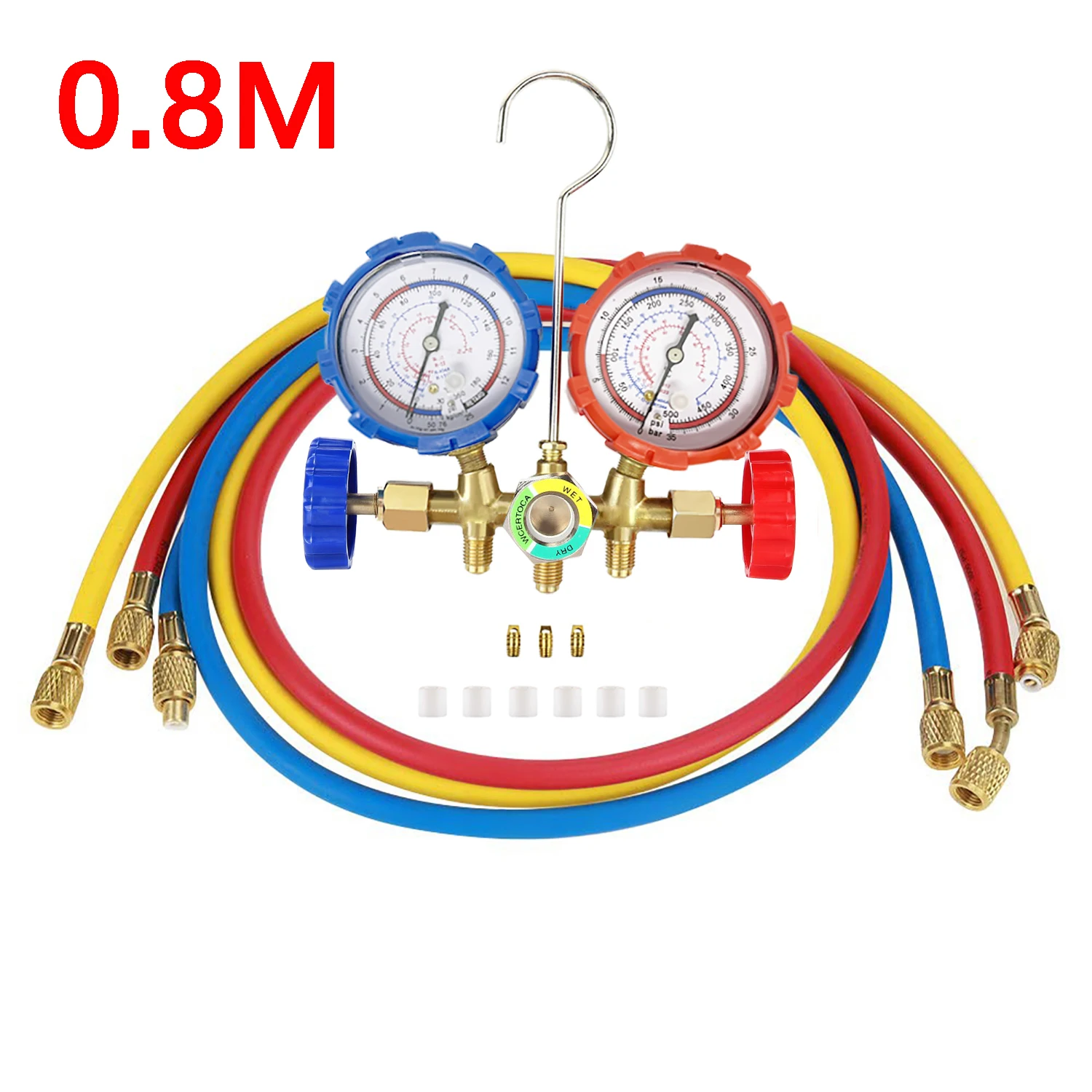 Per-R12-R22-R404A-R134A-SET-di-manometri-per-collettore-refrigerante ...