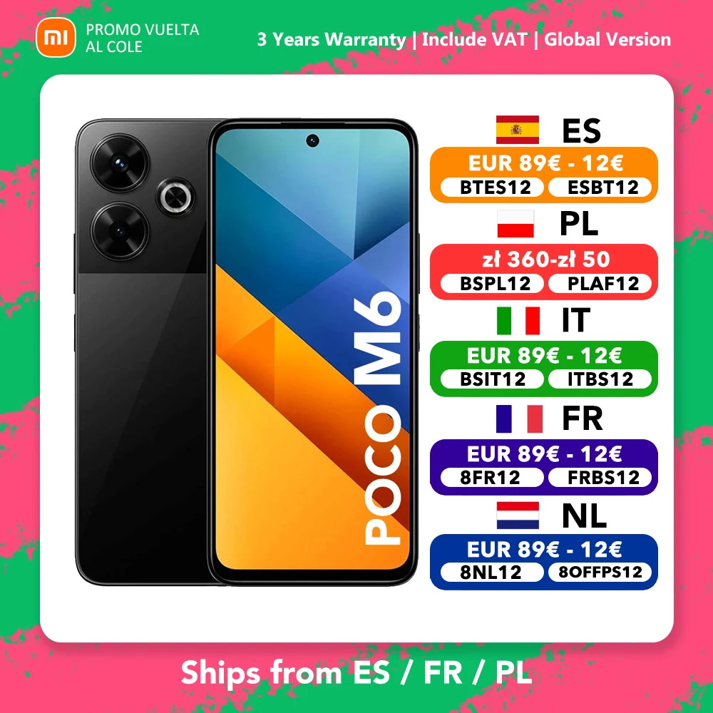 Xiaomi-POCO-M6-4G-6GB-128GB-8GB-256GB-EU-Charger-Global-Version-mobile ...