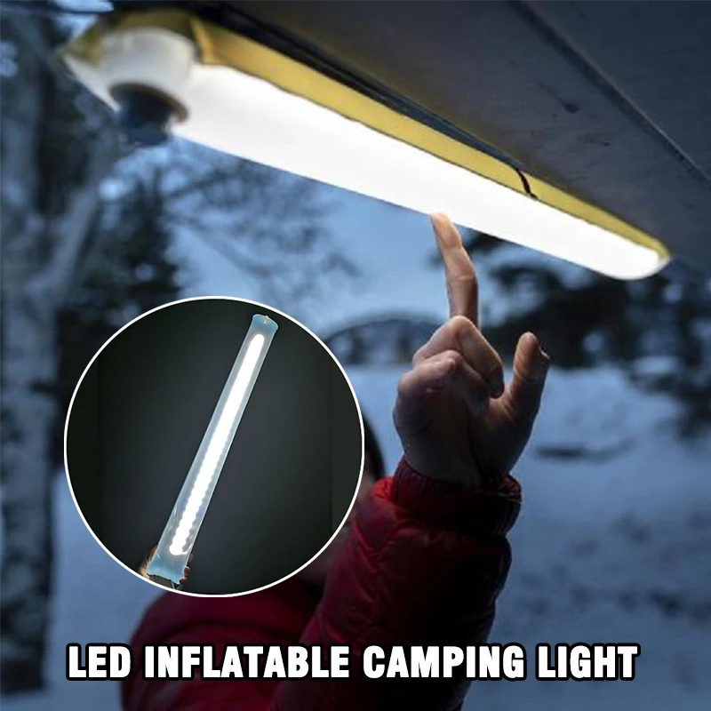 Linterna de Camping inflable, luz LED portátil plegable, alimentada por ...